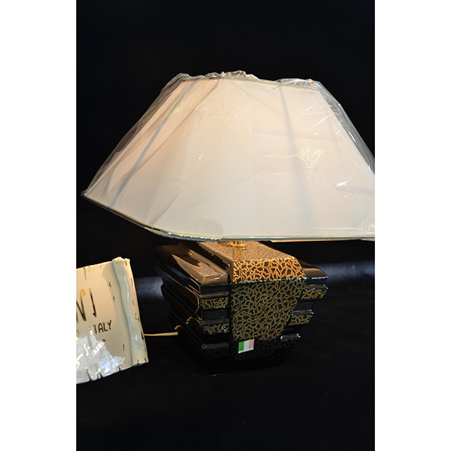 Pottery - Lamp / 陶器 - ランプ｜Leopard Pattern×Black / ヒョウ柄×ブラック｜Angela ...