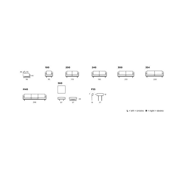 COSMO.1024|2.5-SEATER SOFA/2.5シーターソファ|CALIA ITALIA:イタリア|SF0003CLA